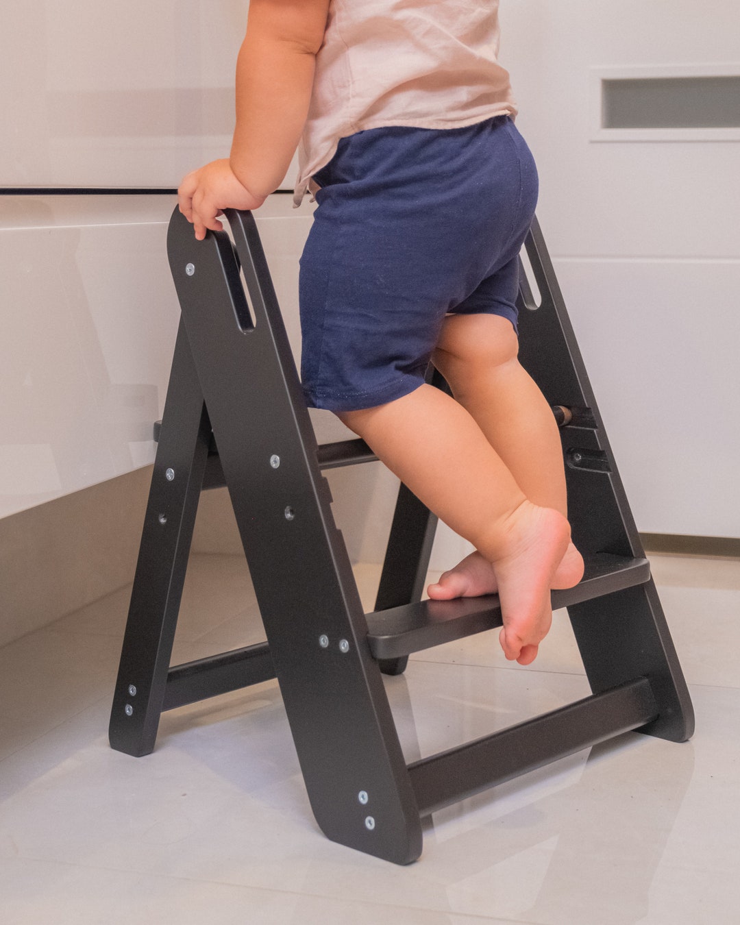 Bathroom Kids Stool, Adjustable Step, Wooden Toilet Stool, Bathroom ...