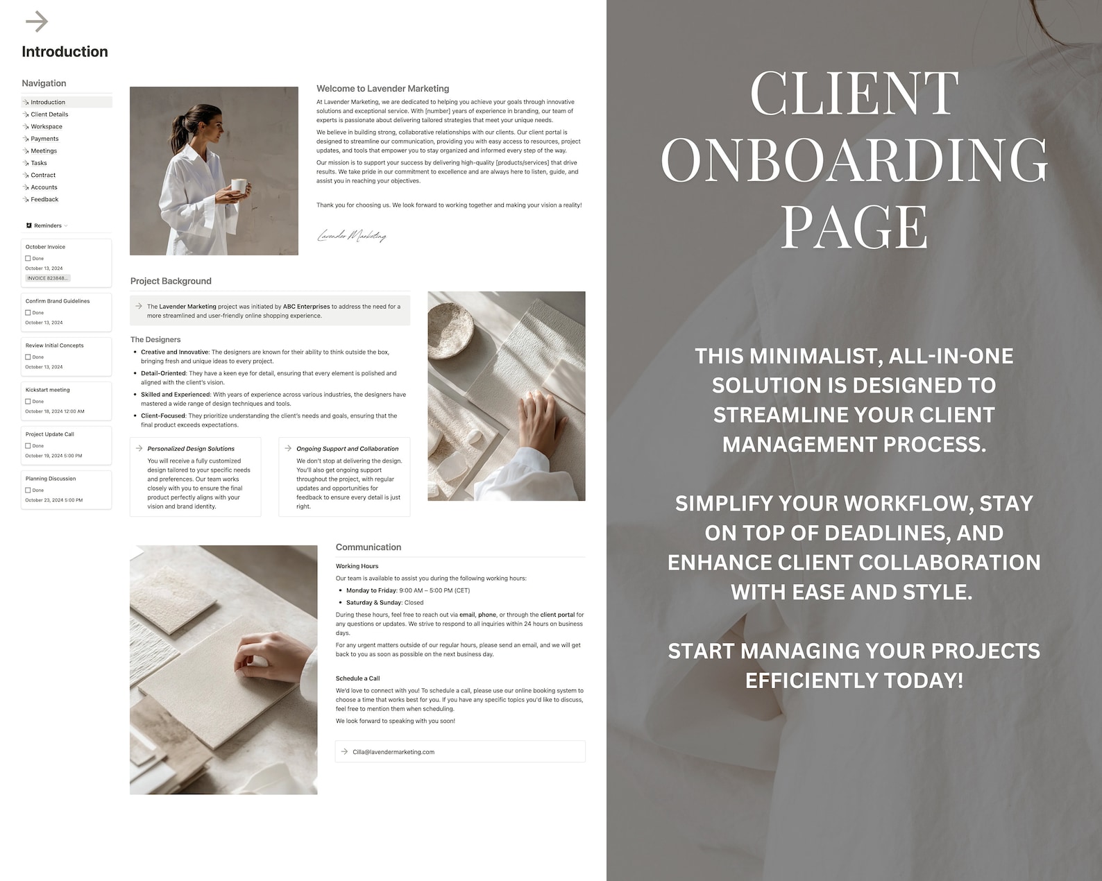Notion Template Client Portal Notion Client Dashboard Project ...