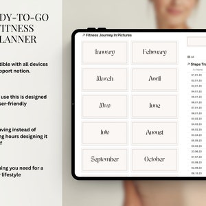 Notion Fitness Tracker Template Workout Planner Digital Exercise Notion Health Page Dashboard ...