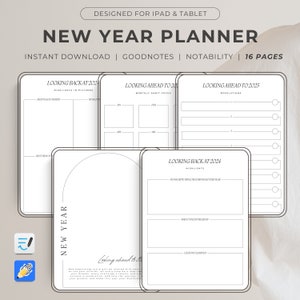 New Year Resolution Planner Template for Goodnotes New Years ...