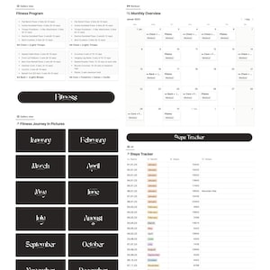 Simple Notion Exercise Tracker for Fitness Goal Tracking Notion ...
