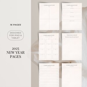Digital New Year Resolutions Planner With Year in Review and ...
