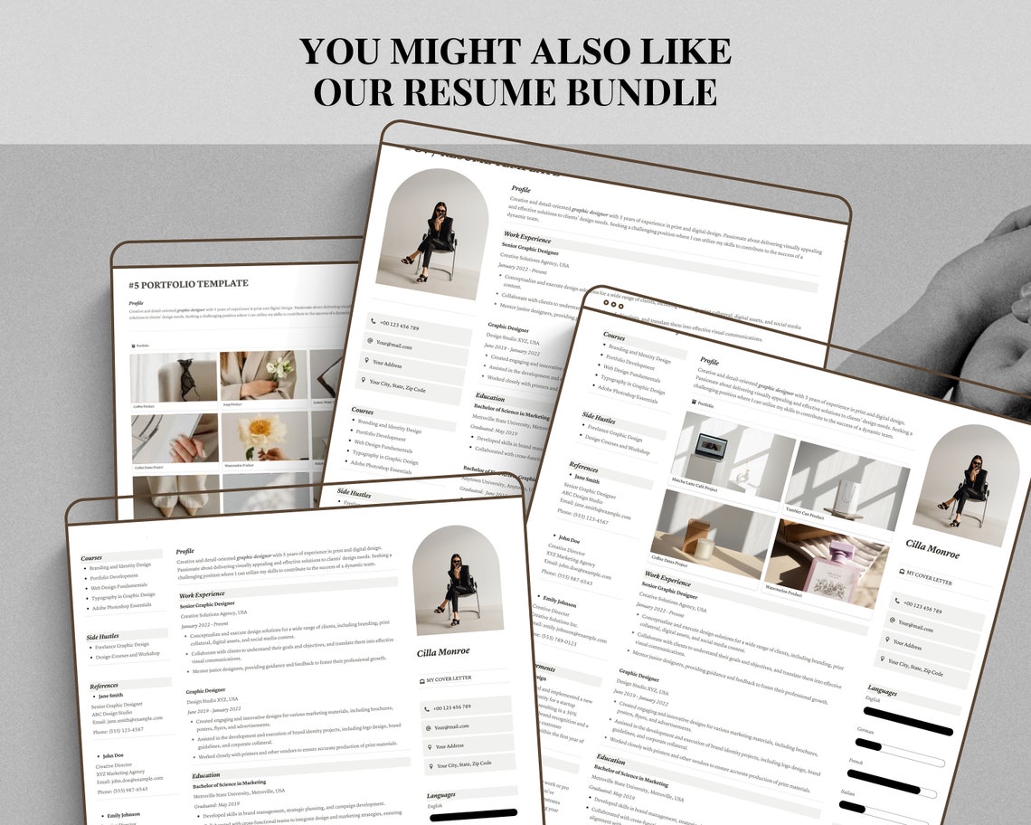 Notion Portfolio Template Resume Digital Customizable Notion Template ...
