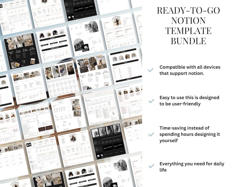 Ultimate Notion Templates Bundle for Productivity Notion Bundle Kit ...