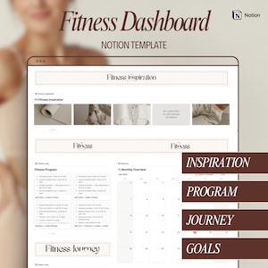 Notion Fitness Tracker Template Workout Planner Digital Exercise Notion ...