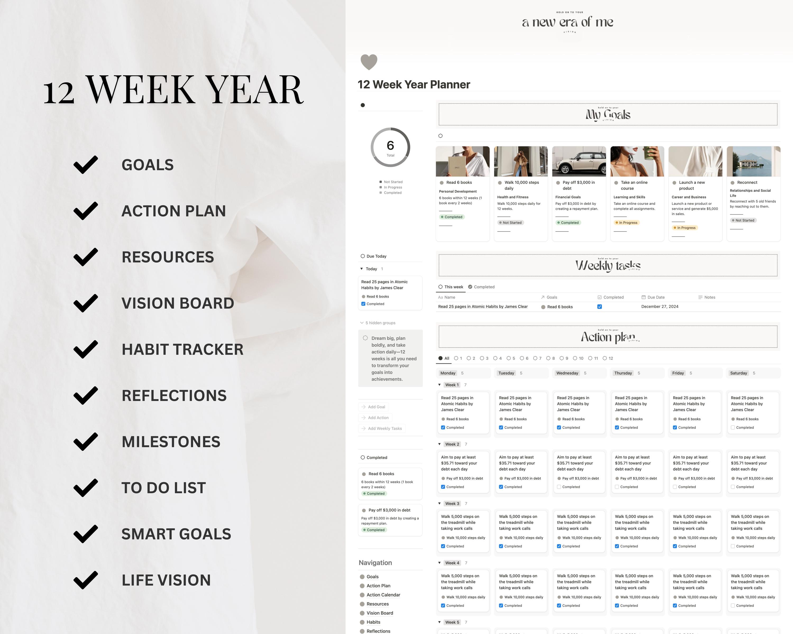 All-in-one Aesthetic Notion Templates Bundle for 2026 Notion Life ...
