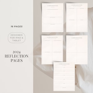 Digital New Year Resolutions Planner With Year in Review and ...