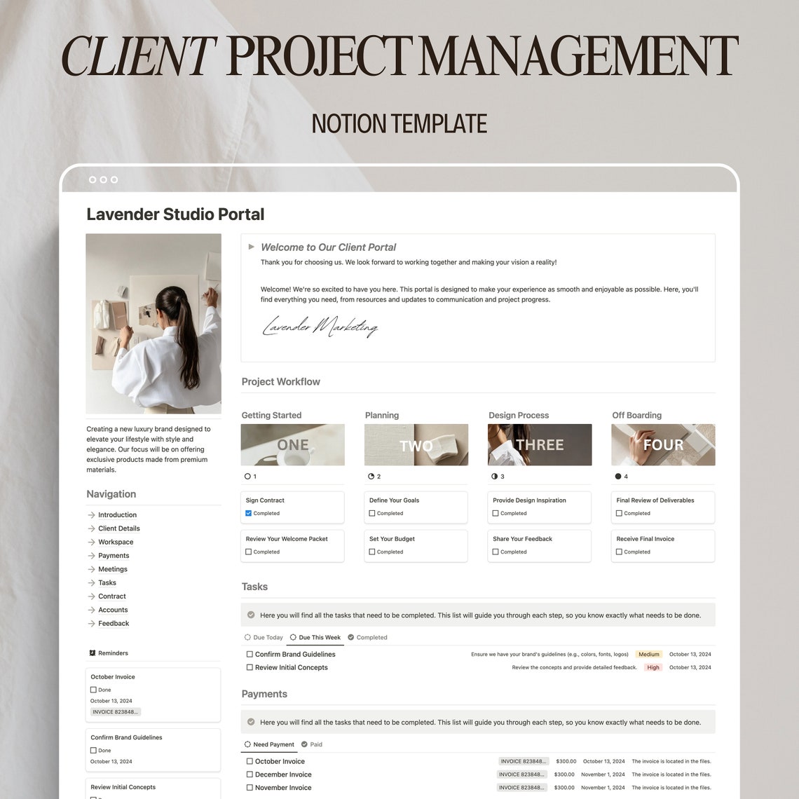 Notion Client Portal Template Client Management Dashboard for ...