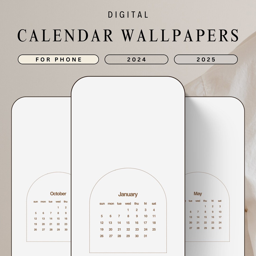 2026 2026 Calendar Wallpaper Digital Minimal iPhone Wallpaper Monthly ...
