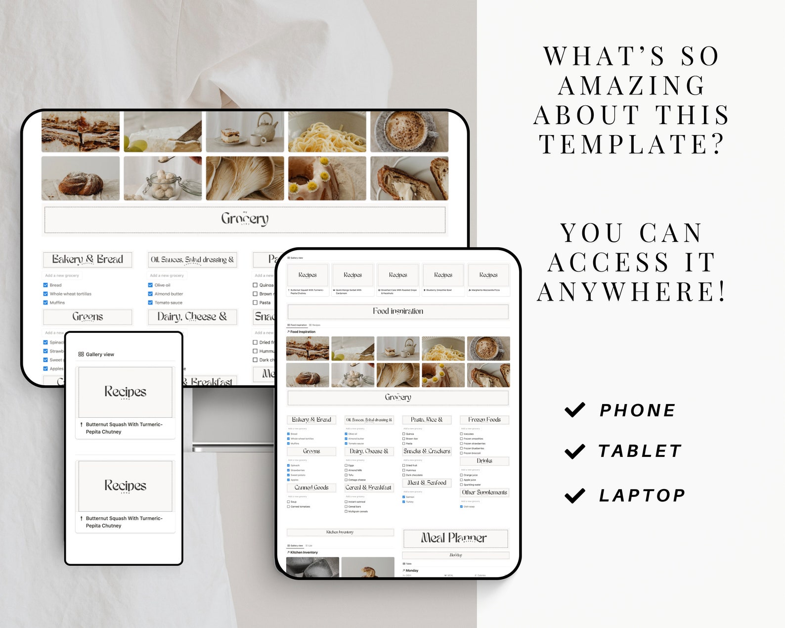 Weekly Meal Planner Notion Template With Grocery List Notion Nutrition ...