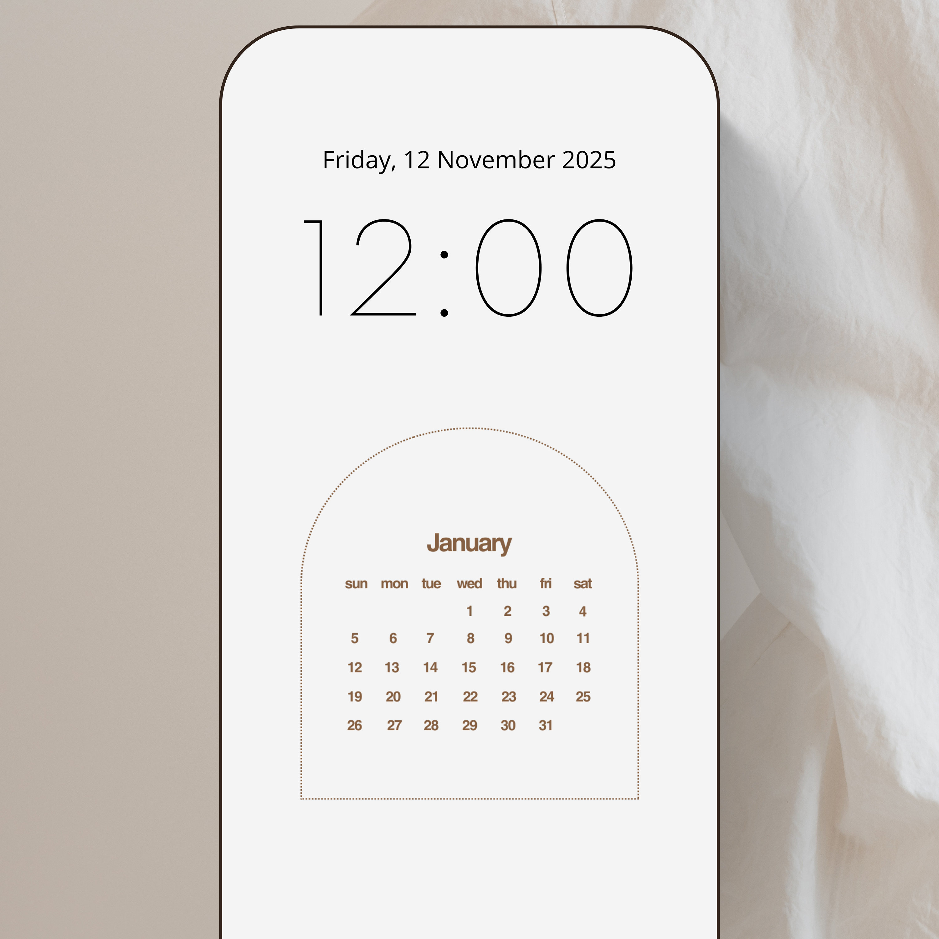 2024 2025 Calendar Wallpaper Digital Minimal iPhone Wallpaper Monthly ...