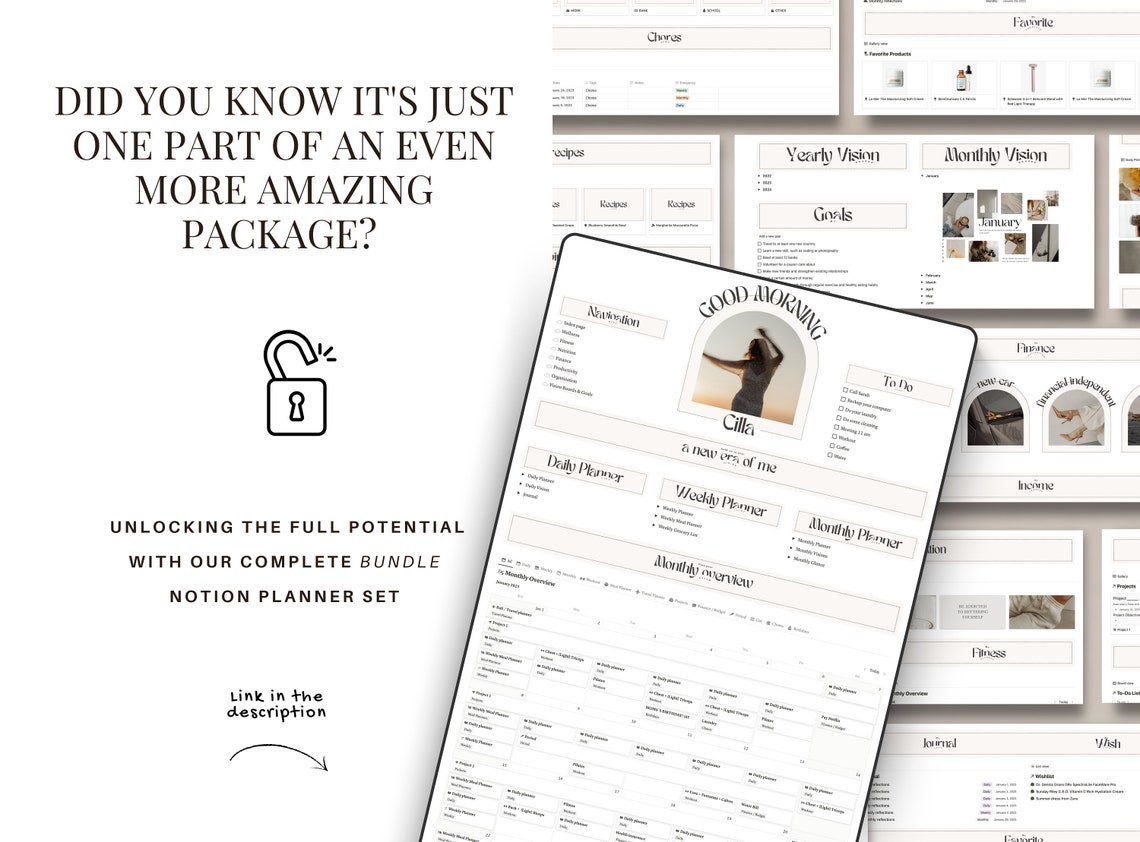 Notion Fitness Tracker Template Workout Planner Digital Exercise Notion ...