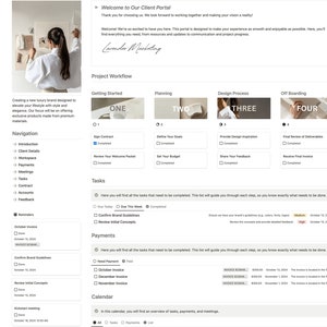 Notion Template Client Portal Notion Client Dashboard Project Management Notion Client Tracker ...