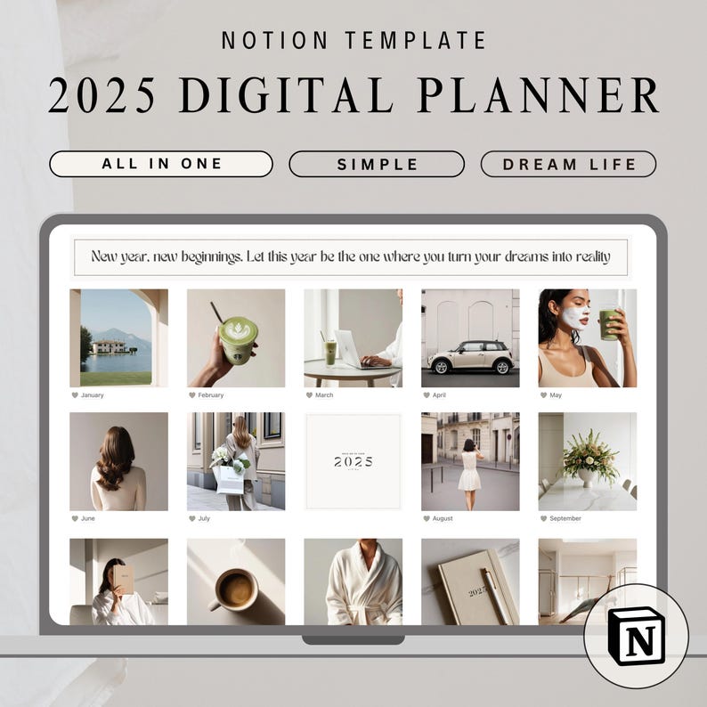 Aesthetic 2026 Notion Planner Template Notion for Daily Weekly and Monthly Planning Daily Notion ...