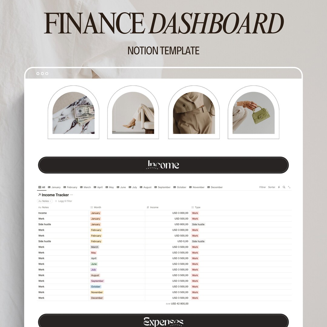 Income and Expenses Tracker With Debt Reduction and Saving Goal ...