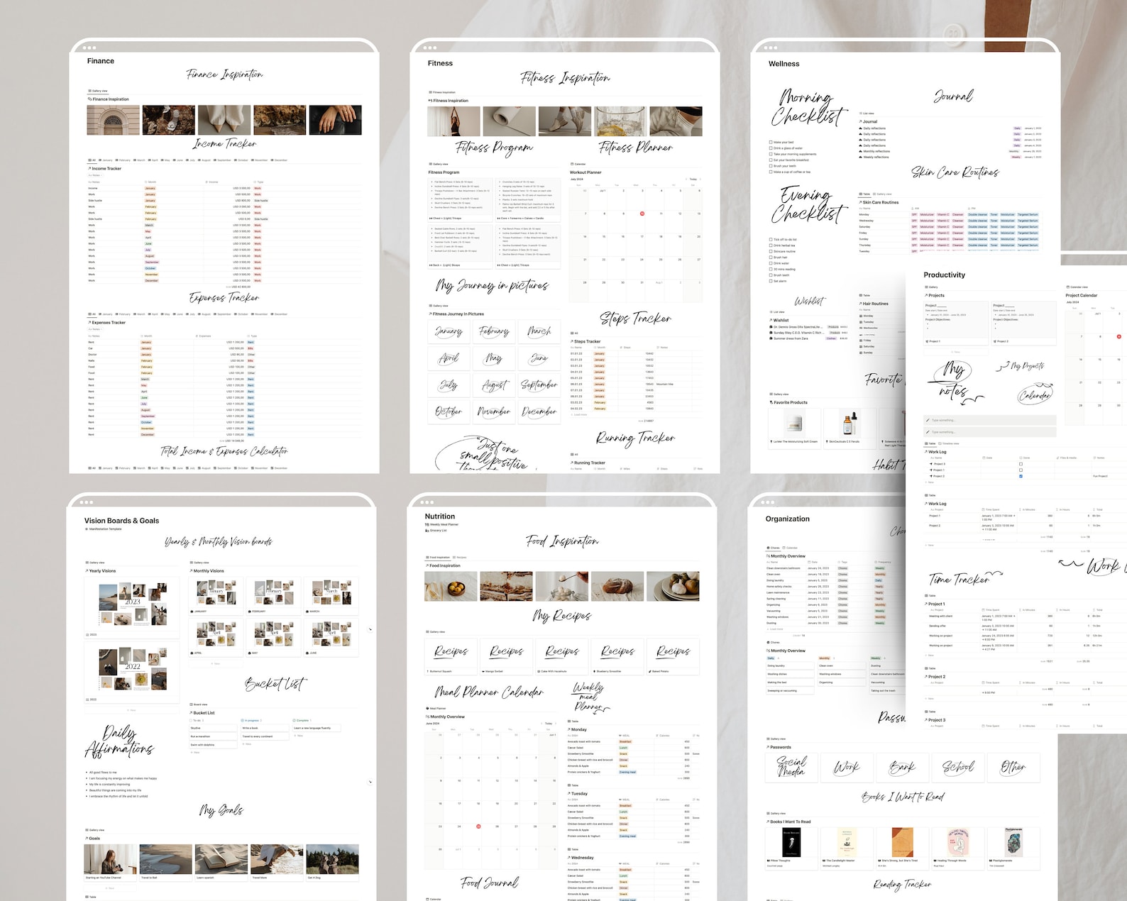 That Girl iPad Life Planner Notion Template Vision Board & Inspo ...
