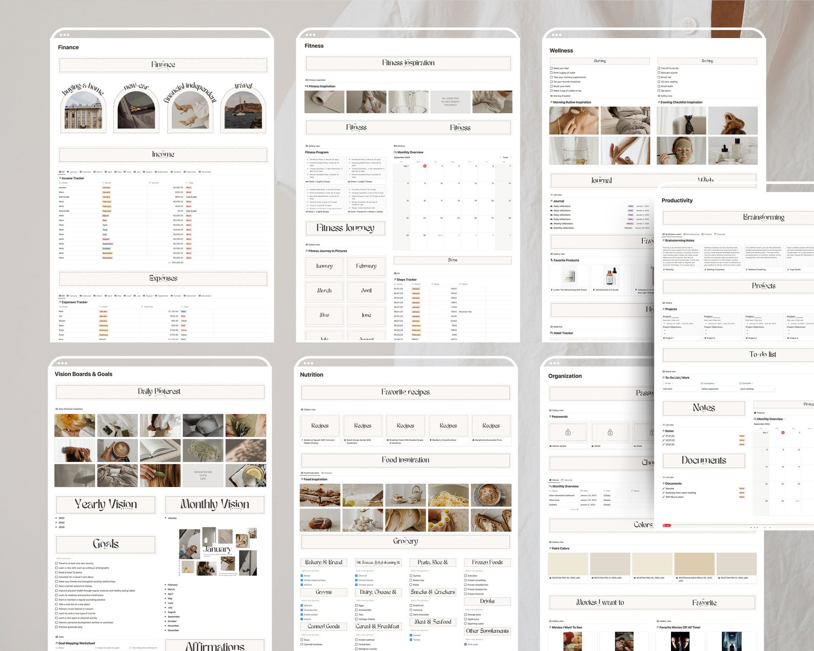 Cute Pink Notion Template for Easy Planning and Organization of Daily ...