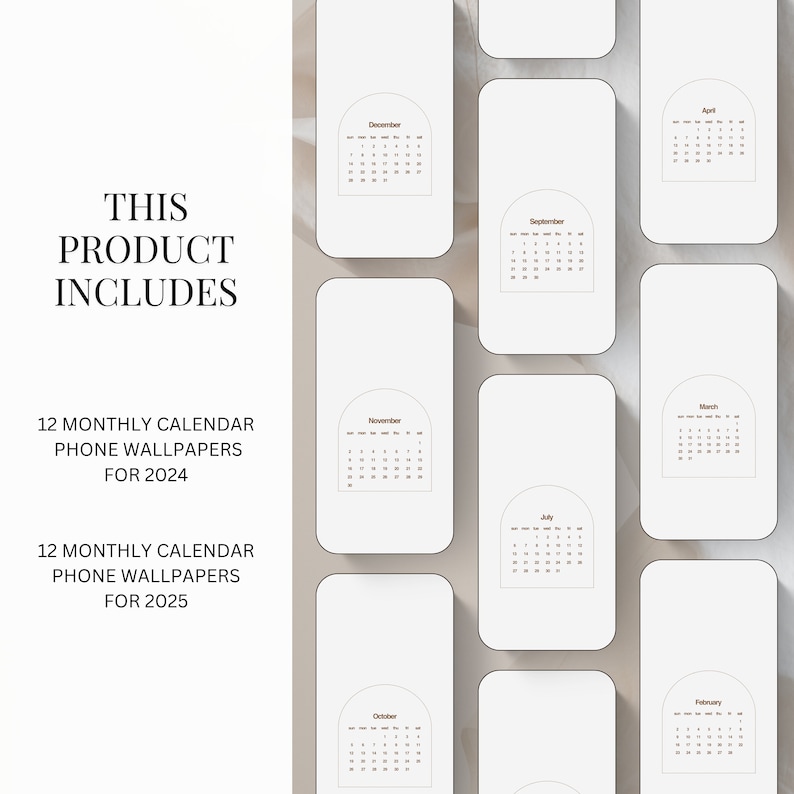 2026 2026 Calendar Wallpaper Digital Minimal iPhone Wallpaper Monthly ...