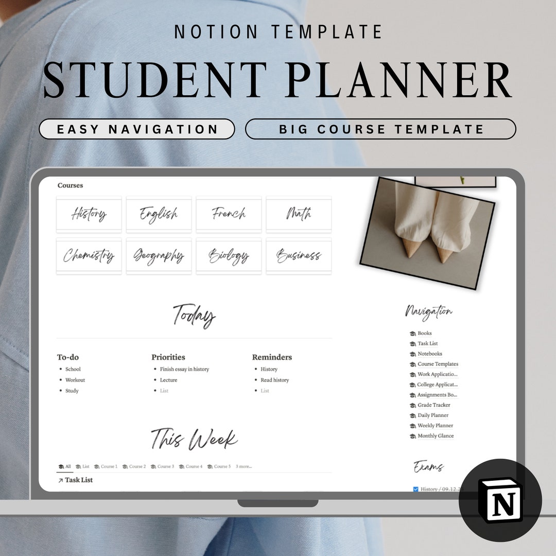 Notion Assignment Tracker Notion Templates for College Students Notion ...