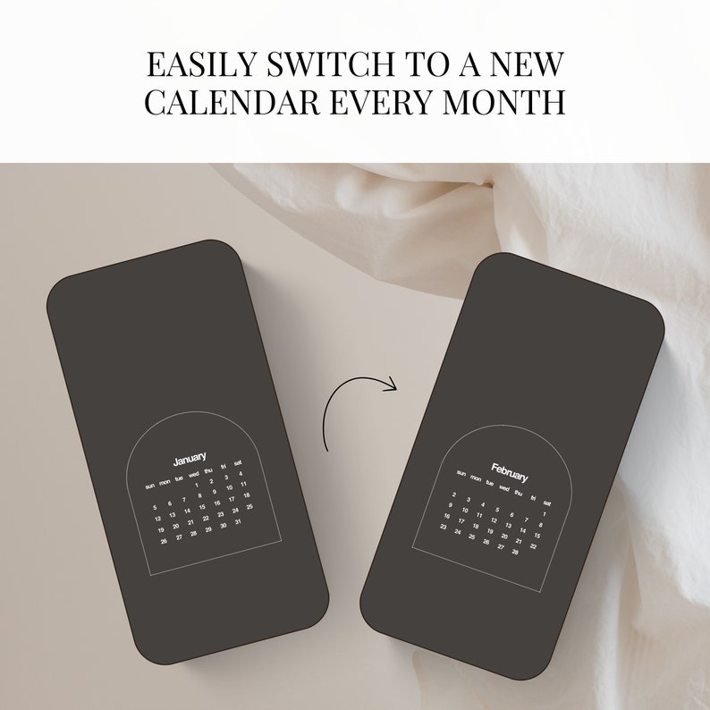 2025 Calendar Wallpaper for Phone Digital Background Calendar Wallpaper ...