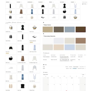 Notion Template Wardrobe Manager Notion Outfit Planner Digital Closet ...