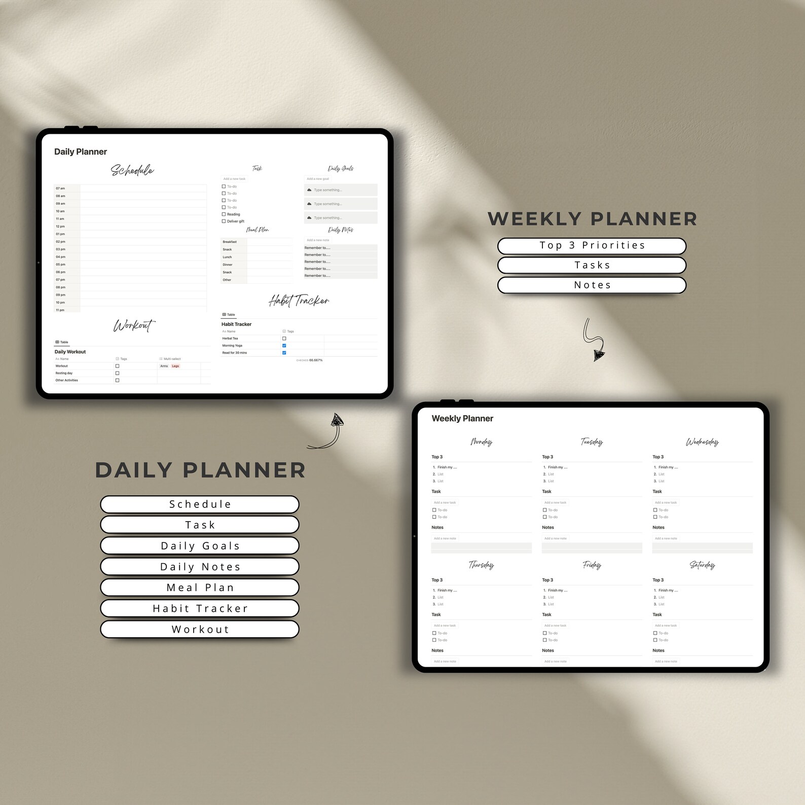 Notion Student Planner Template Academic Student Digital - Etsy Norway