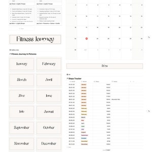 Notion Fitness Tracker Template Workout Planner Digital Exercise Notion ...