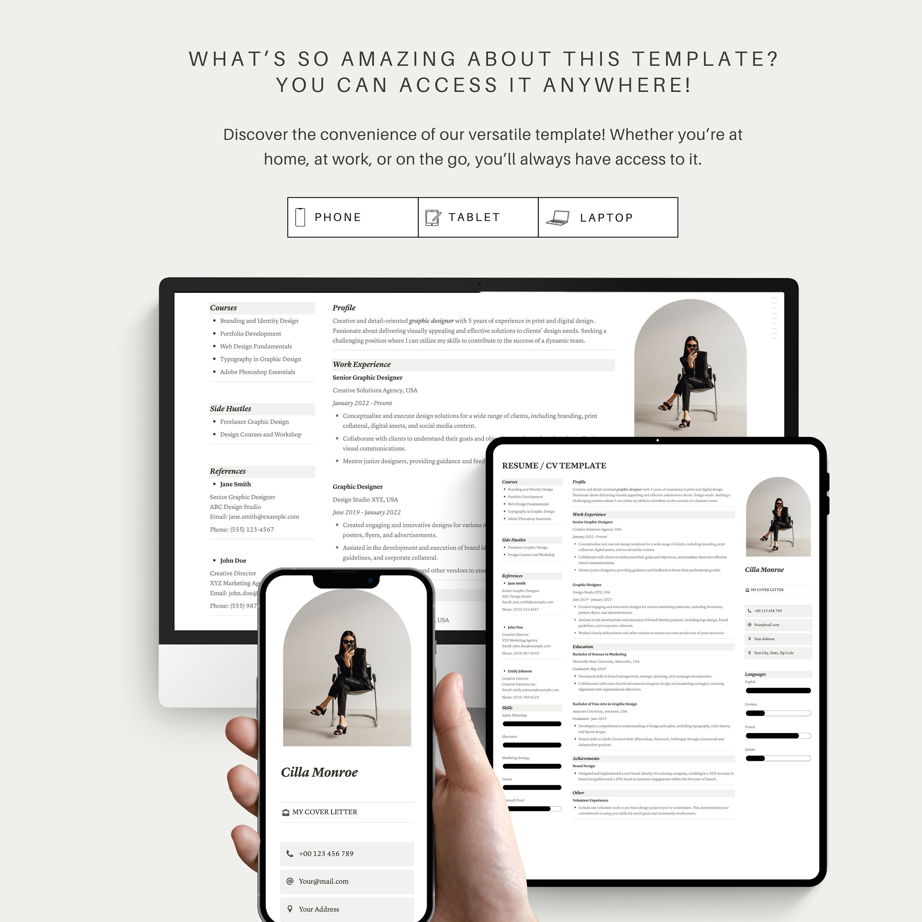 Notion Resume Template Cv With Cover Letter Editable Portfolio Template ...