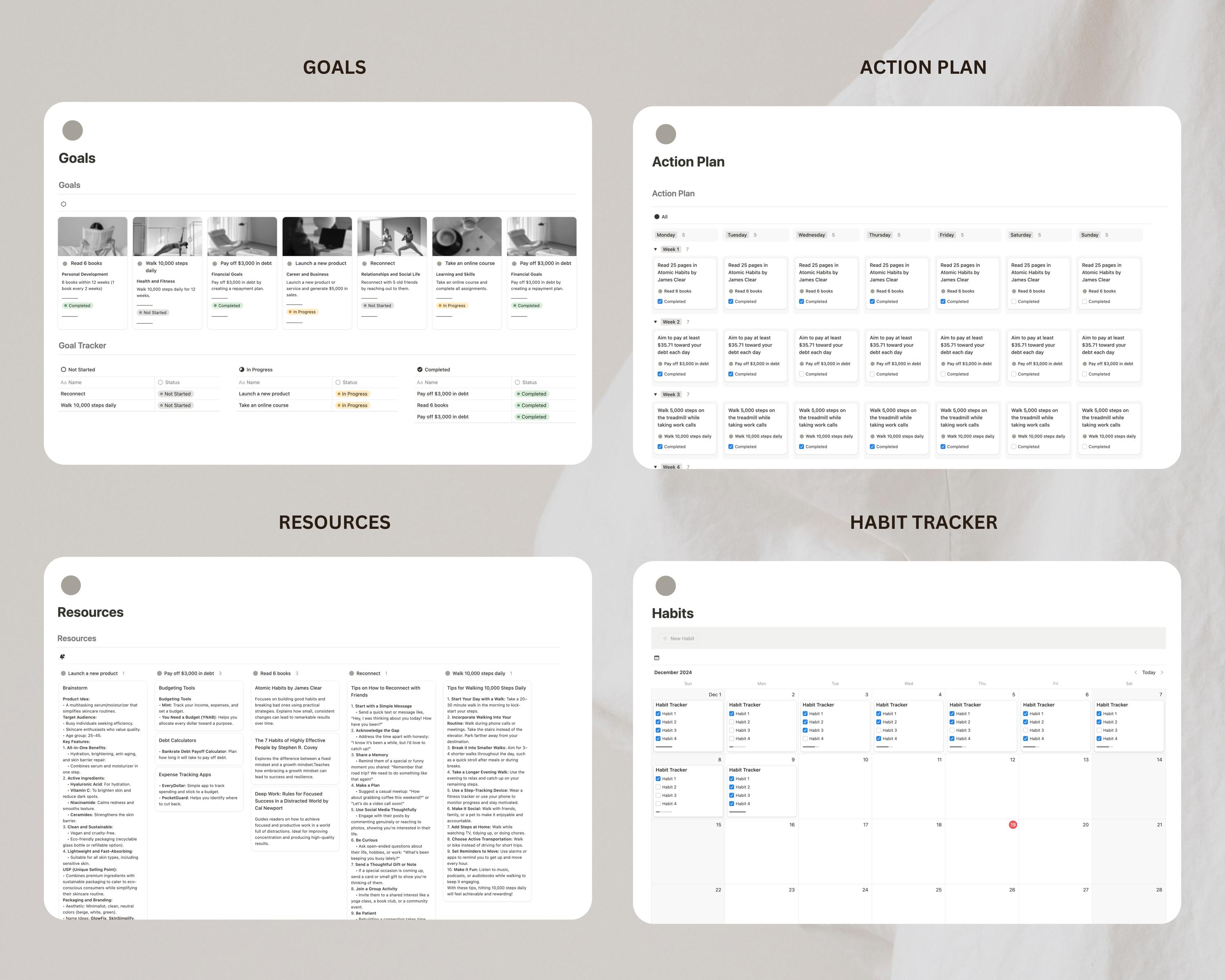 12 Week Year Planner Notion Template Goal Setting Planner 2026 Vision ...