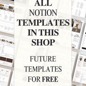 Ultimate Notion Templates Bundle for Productivity Notion Bundle Kit ...