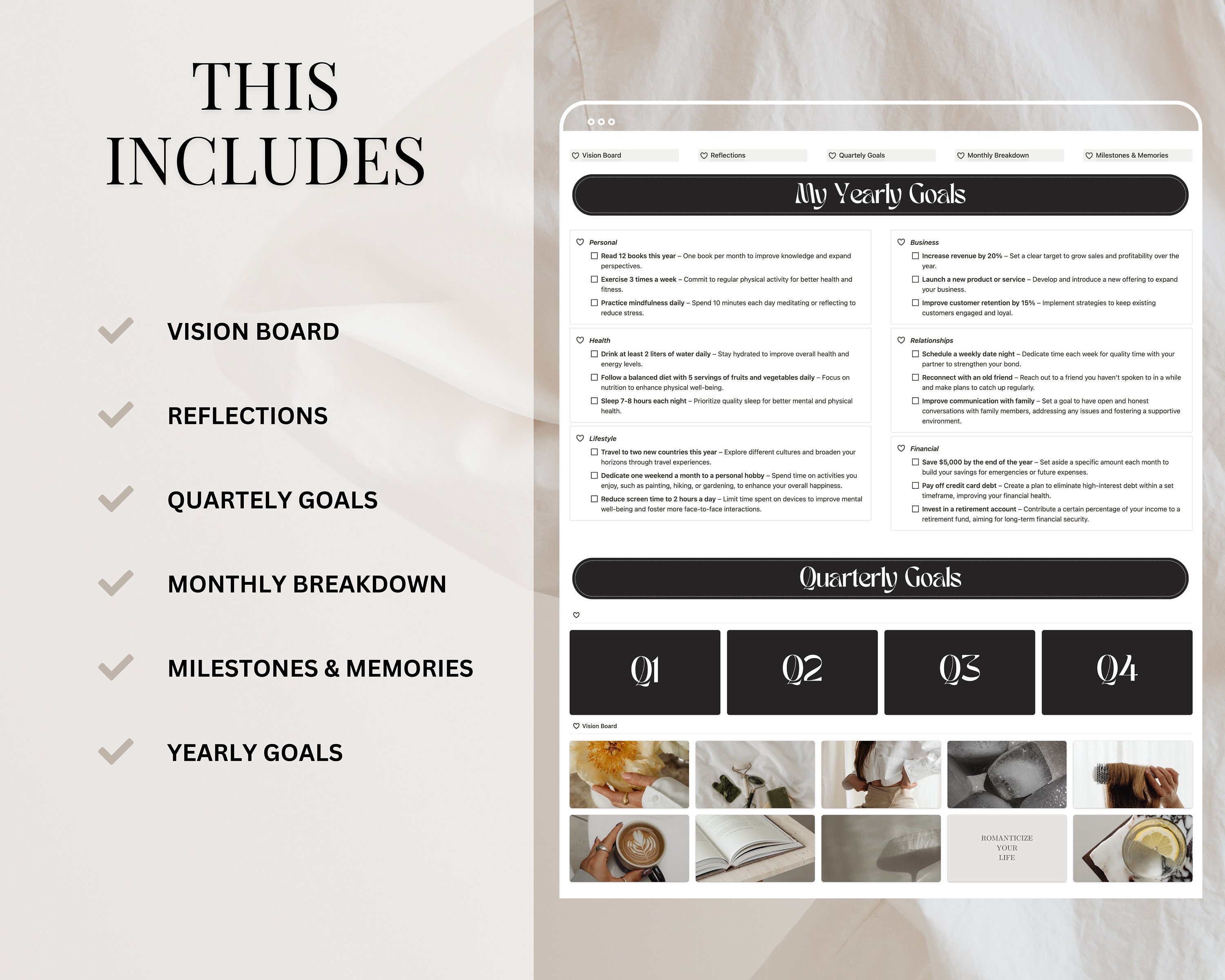 Digital Download New Year Planner for Setting 2026 Goals New Year ...