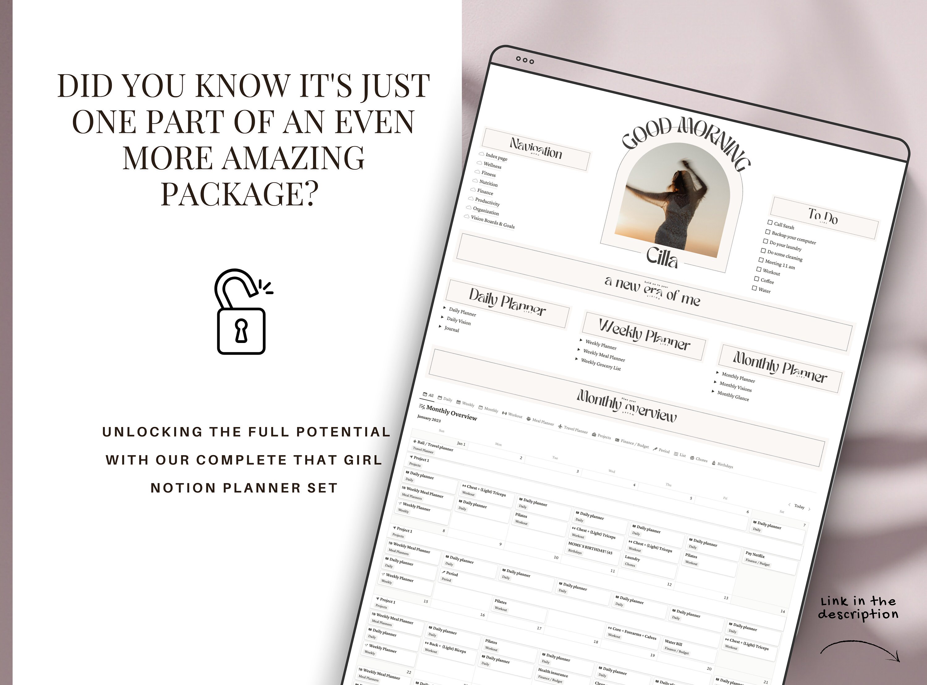 Vision Board Template Notion Manifestation Planner Journaling Ideas Aesthetic Goal Setting ...