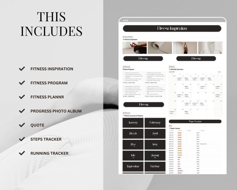 Simple Notion Exercise Tracker for Fitness Goal Tracking Notion ...