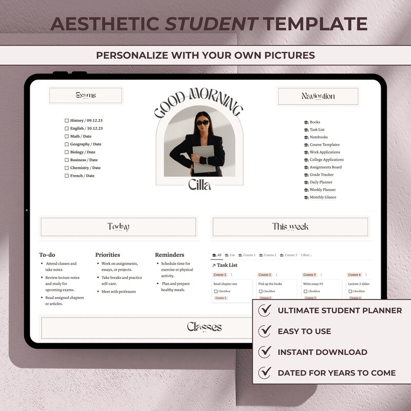 Aesthetic Assignment Tracker - Etsy Aesthetic Assignment Tracker - Etsy
