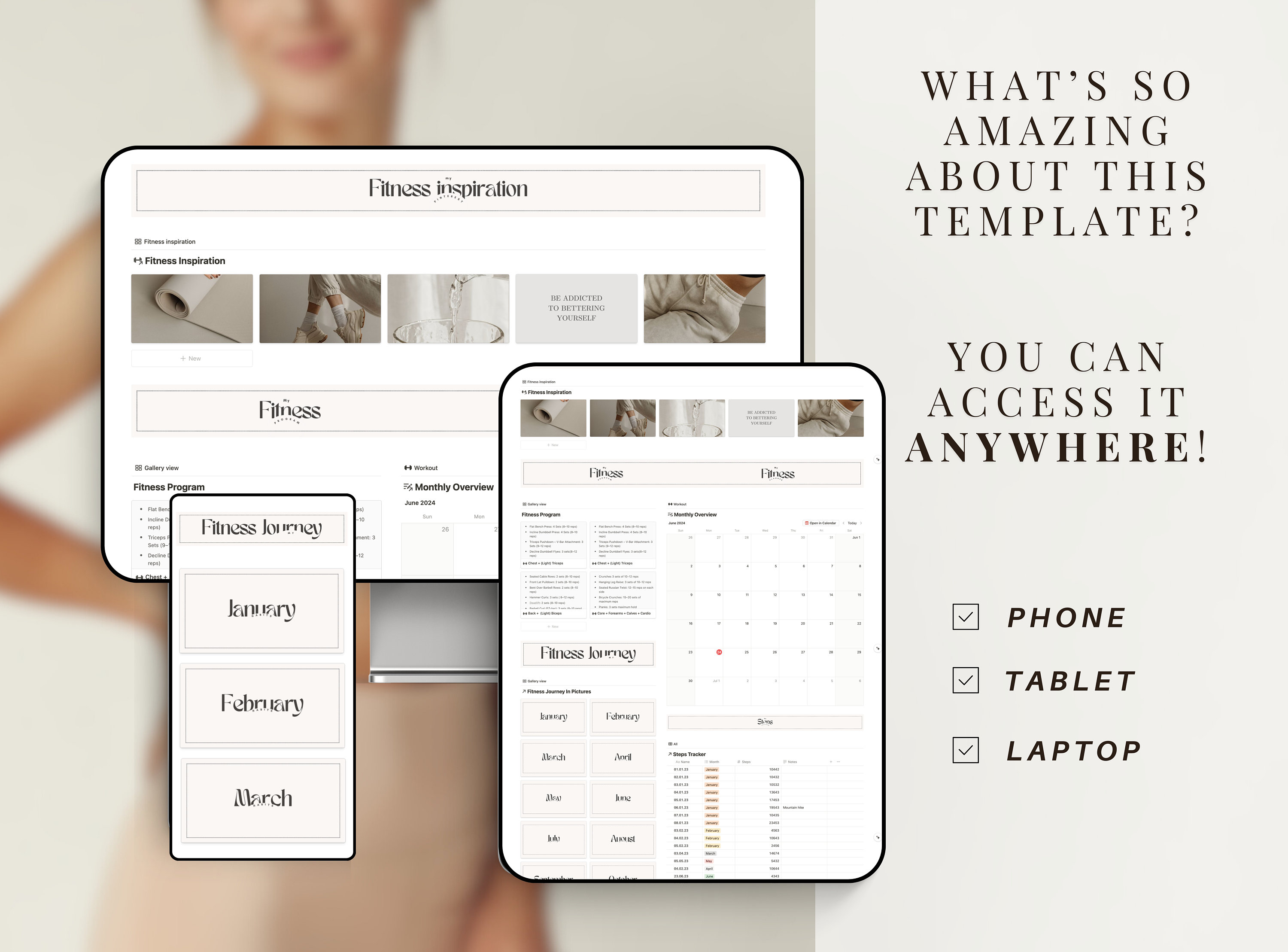 Notion Fitness Tracker Template Workout Planner Digital Exercise Notion ...