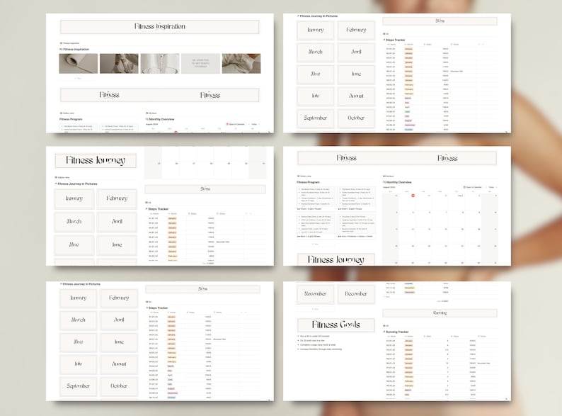 Notion Fitness Tracker Template Workout Planner Digital Exercise Notion ...