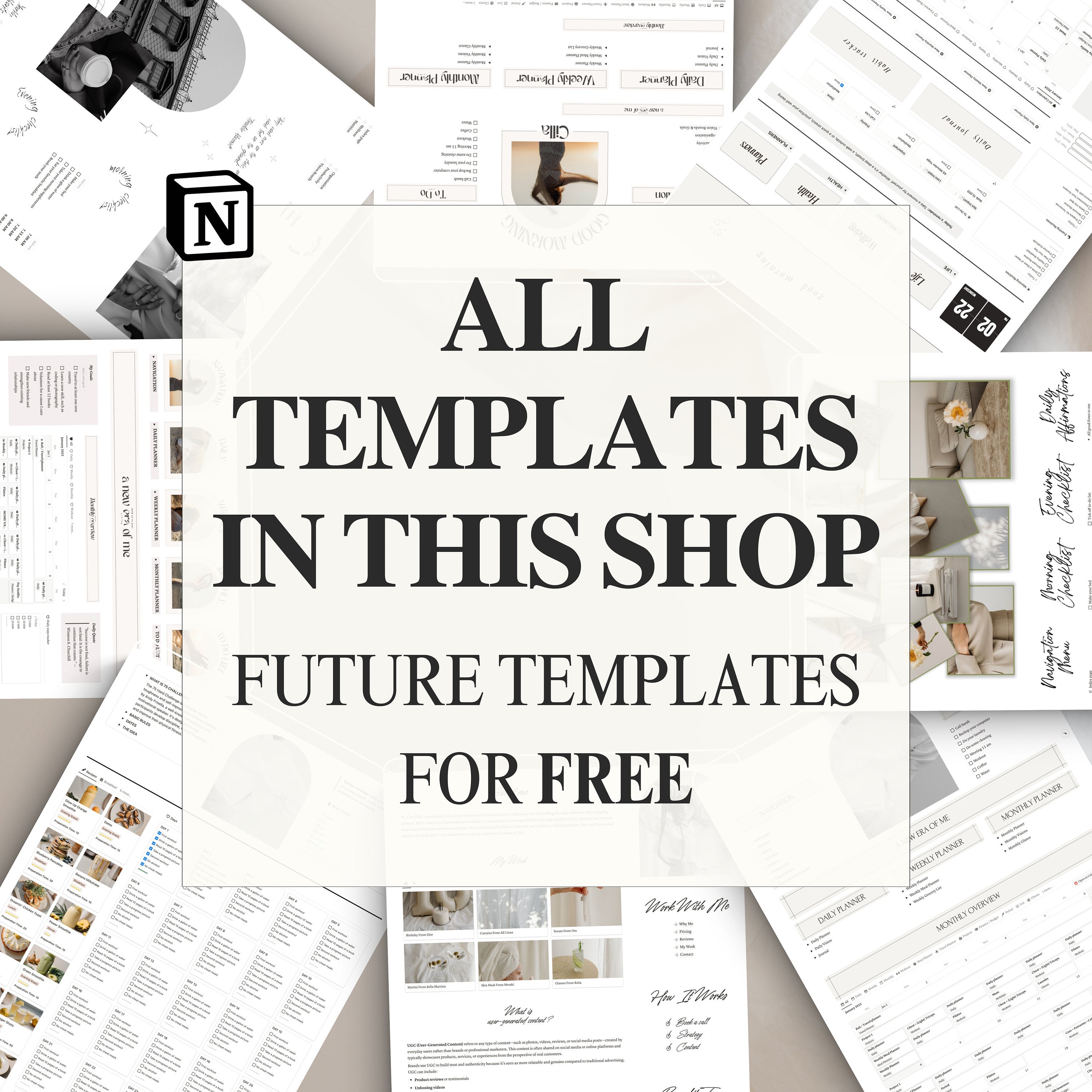 Ultimate Notion Templates Bundle for Productivity Notion Bundle Kit ...