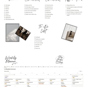 That Girl Notion Template Personalized Vision Board Dashboard Digital Planner Journal Aesthetic ...