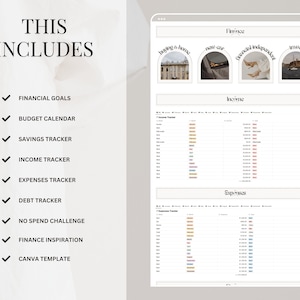 Aesthetic Notion Pink Finance Template for Tracking Income and Savings ...