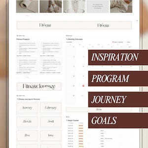 Notion Fitness Tracker Template Workout Planner Digital Exercise Notion ...