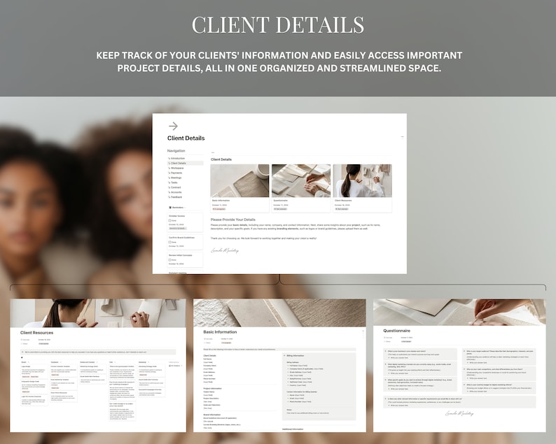 Notion Template for Client Portal Freelance Dashboard Manage Clients ...