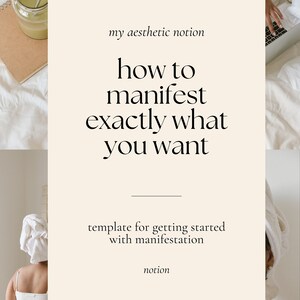 Vision Board Template Notion Manifestation Planner Journaling Ideas Aesthetic Goal Setting ...