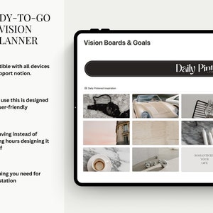 Notion Personal Goals Template Aesthetic Simple Digital Manifestation ...
