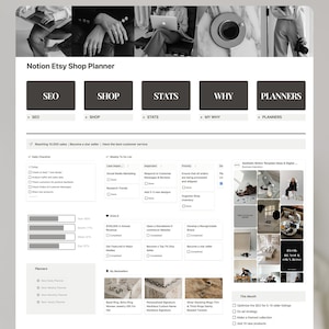 Notion Etsy Shop Planner Template Etsy Store Organizer Notion Business Management Etsy Business ...