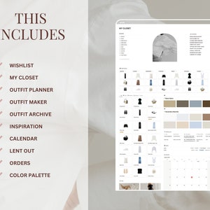 Notion Template Wardrobe Manager Notion Outfit Planner Digital Closet ...