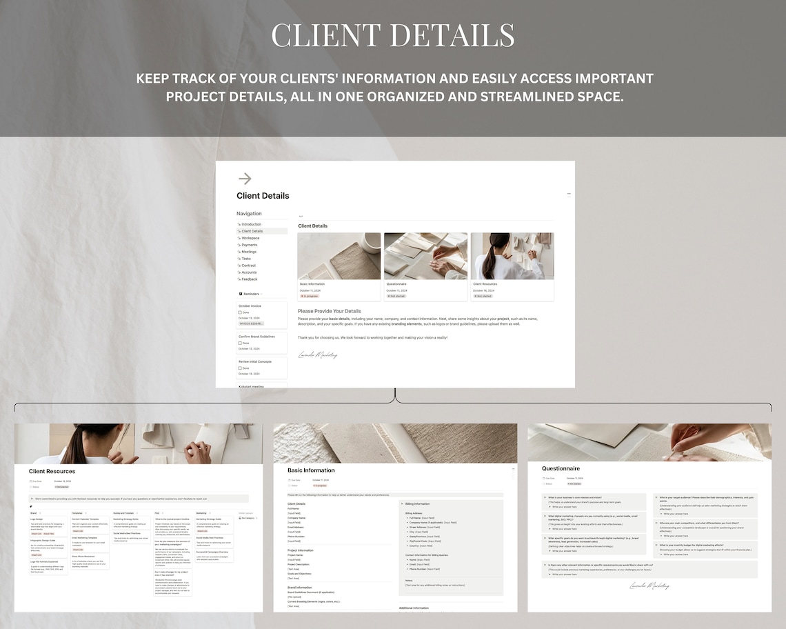 Notion Client Portal Template Client Management Dashboard for ...