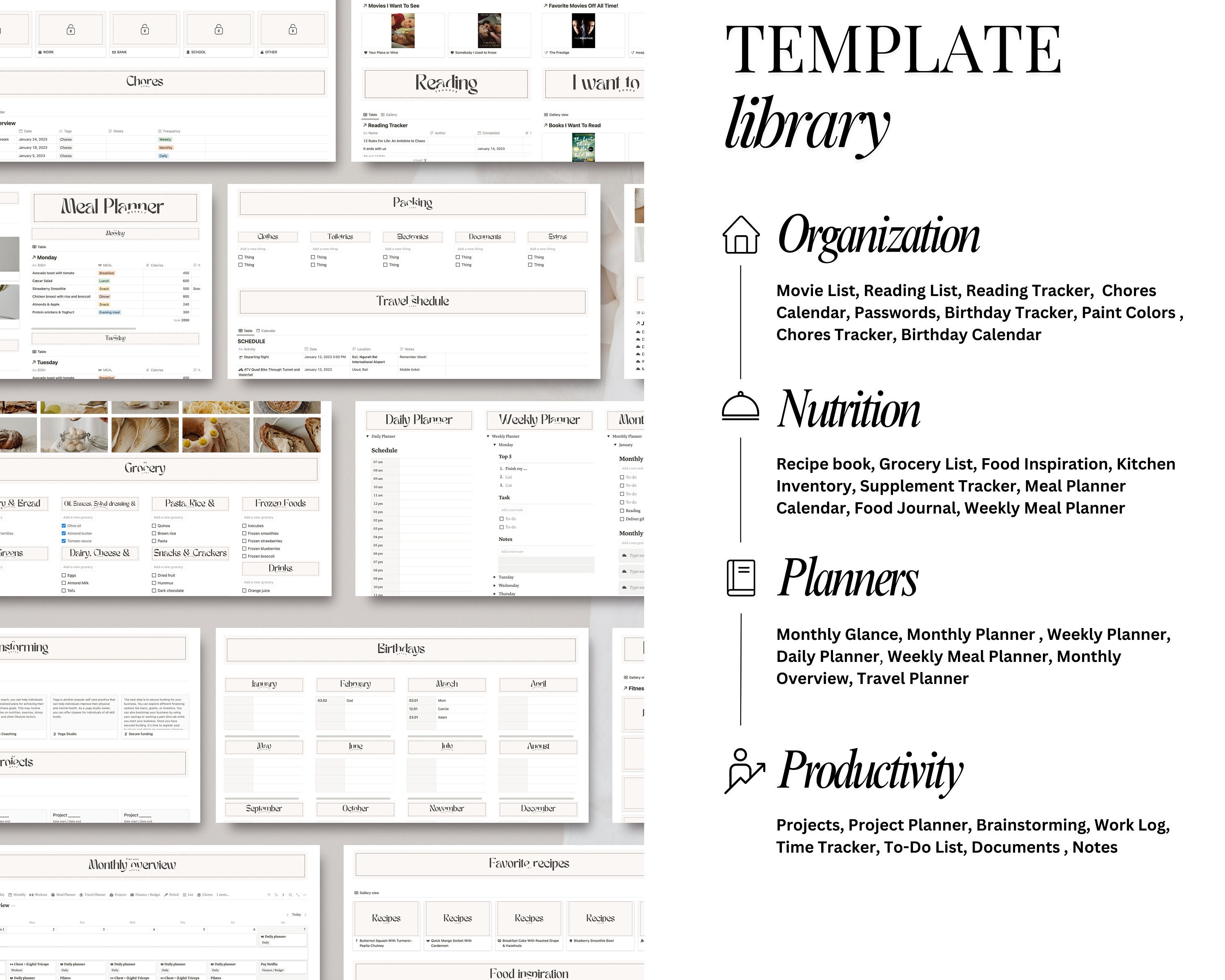 Cute Pink Notion Template for Easy Planning and Organization of Daily ...