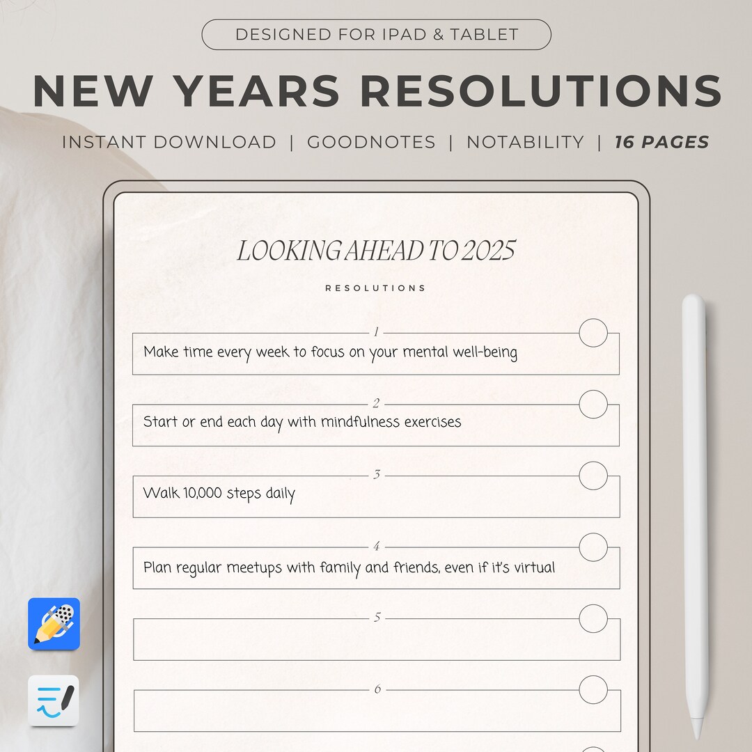 Yearly Review and End of Year Reflection Journal With New Year ...