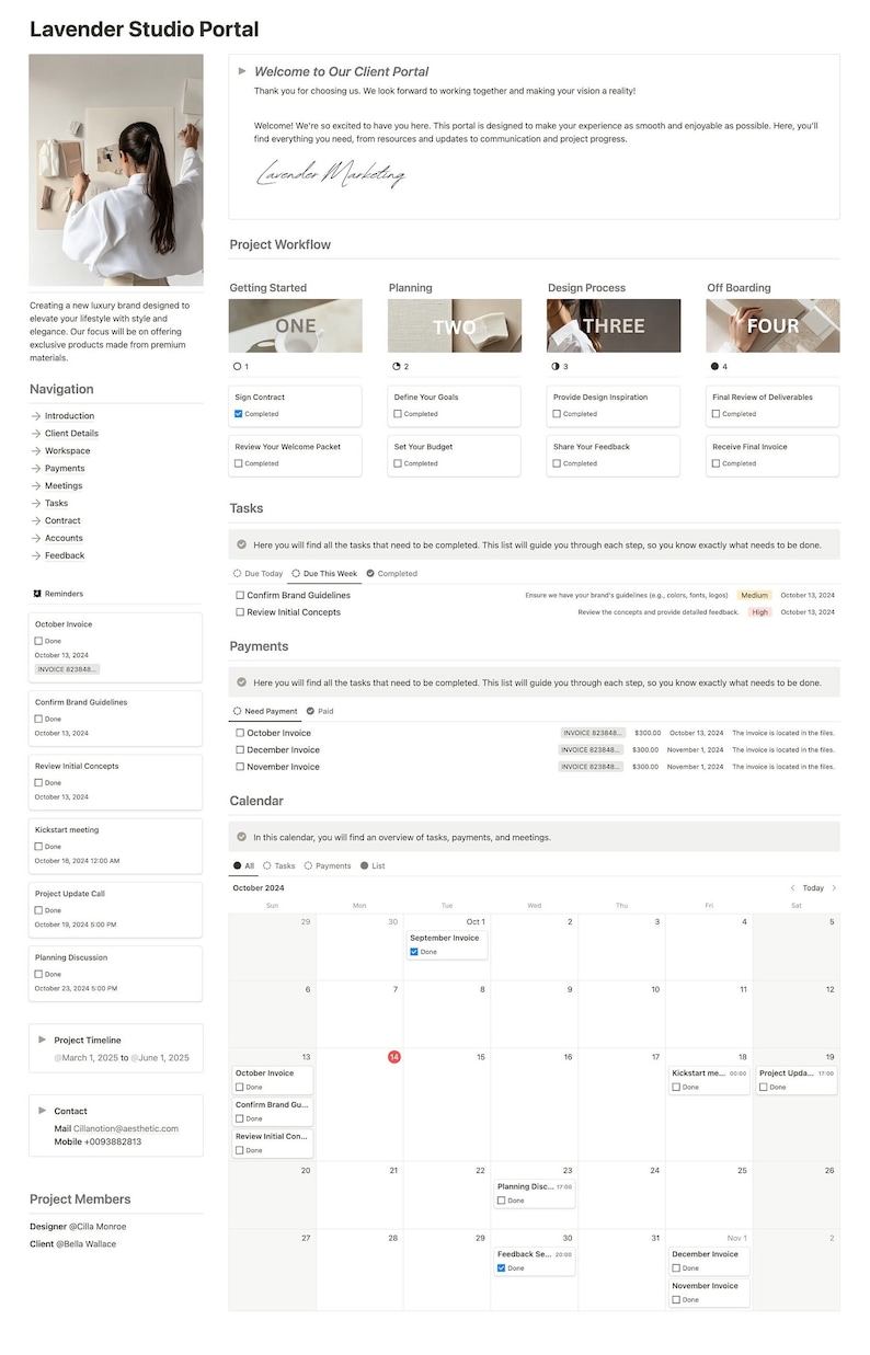 Notion Client Portal Template Client Management Dashboard for ...