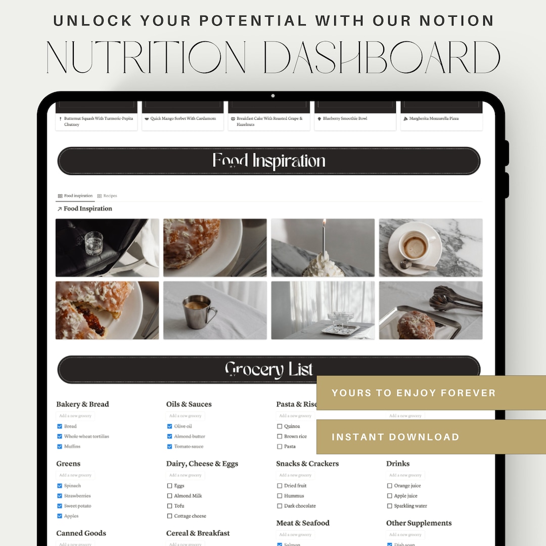 Meal Planner and Shopping List App Template Food Scheduler Journal for ...